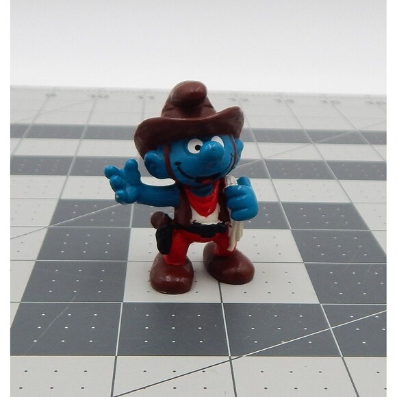 schleich | Toys | Schleich Cowboy Smurf With White Rope Pvc Figure 981 ...